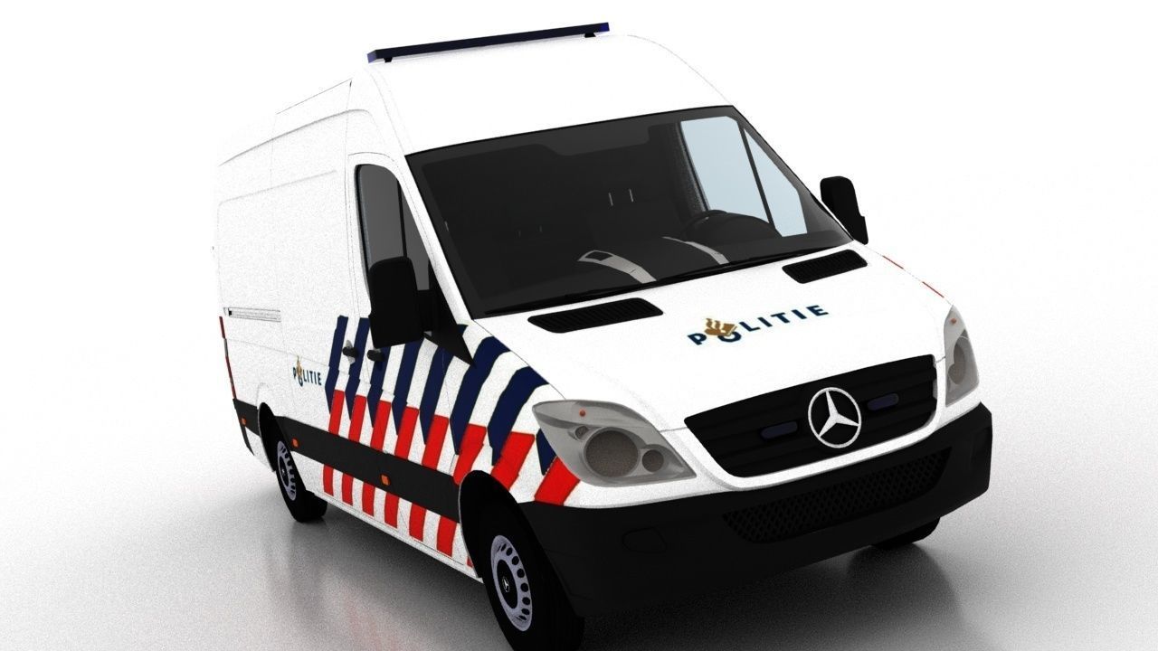 Mercedes Benz Sprinter L2H2 2009 Netherlands Police Prison 3D model ...
