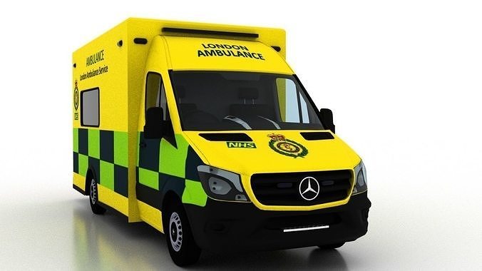 Mercedes Benz Sprinter 2015 Truck England Ambulance UK 3D model | CGTrader