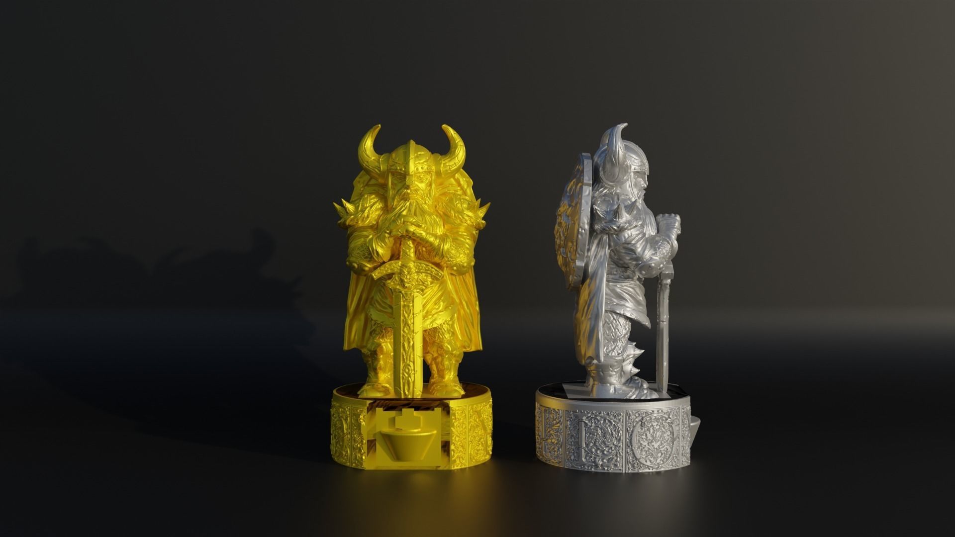 Dwarf Figure Chess Set - 6 Different Dwarf Character 3D model 3D ...