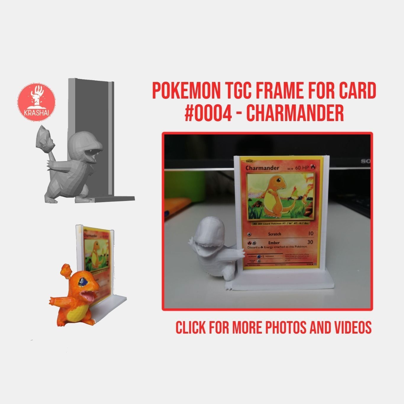 Charmander TCG frame for card 3D model 3D printable | CGTrader