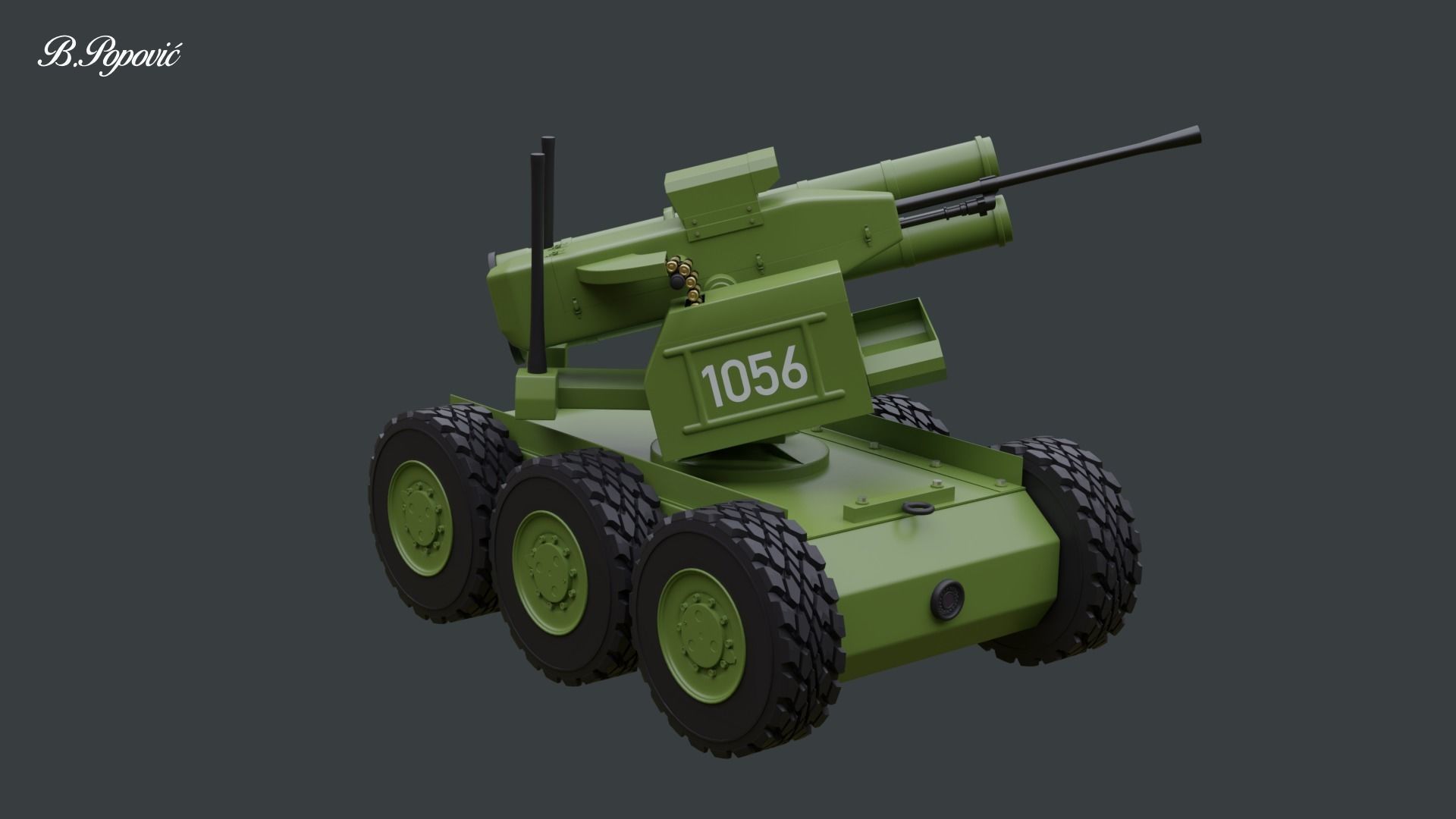 Armed Military Robot 3D model rigged | CGTrader