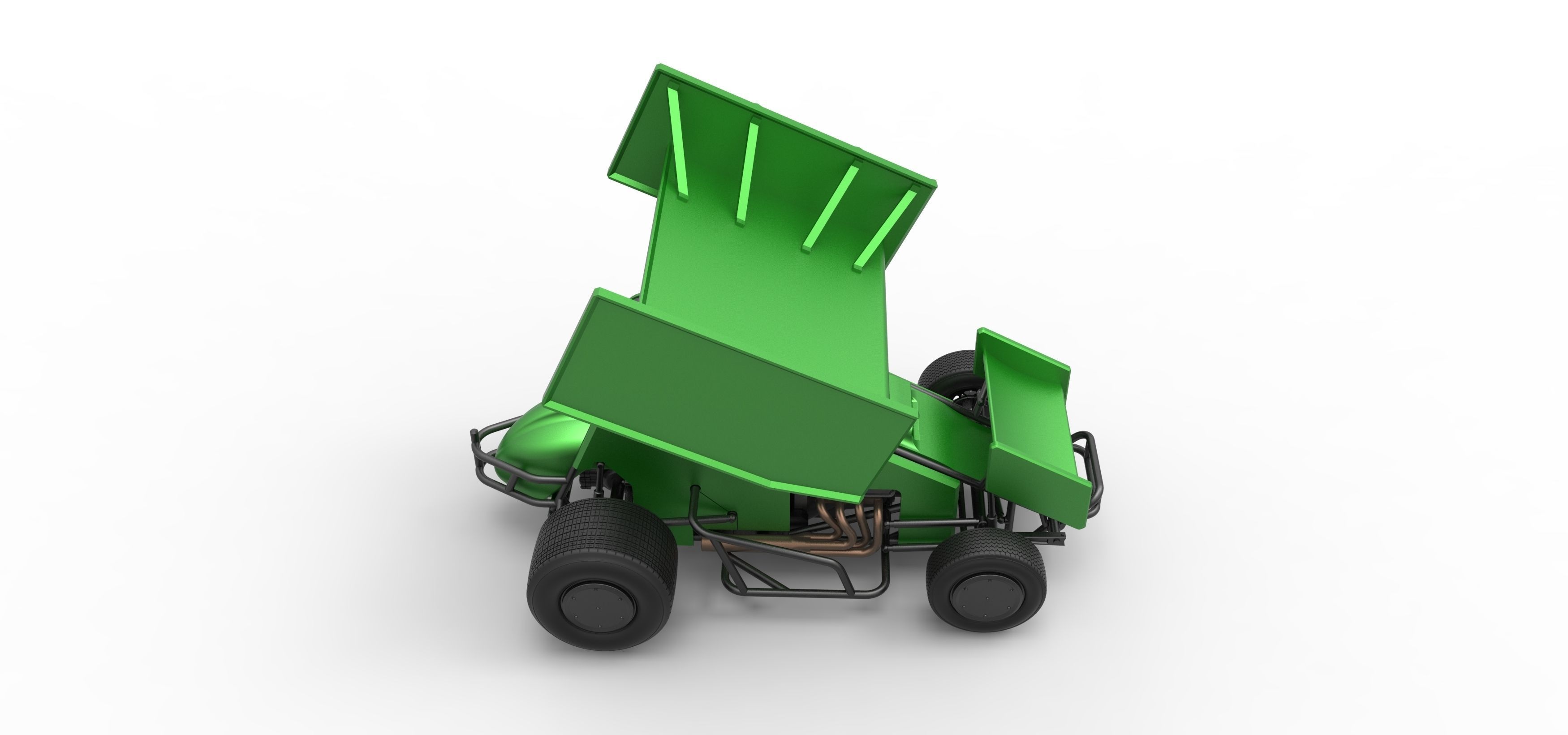 Diecast Winged Sprint car Scale 1 to 25 3D model 3D printable | CGTrader