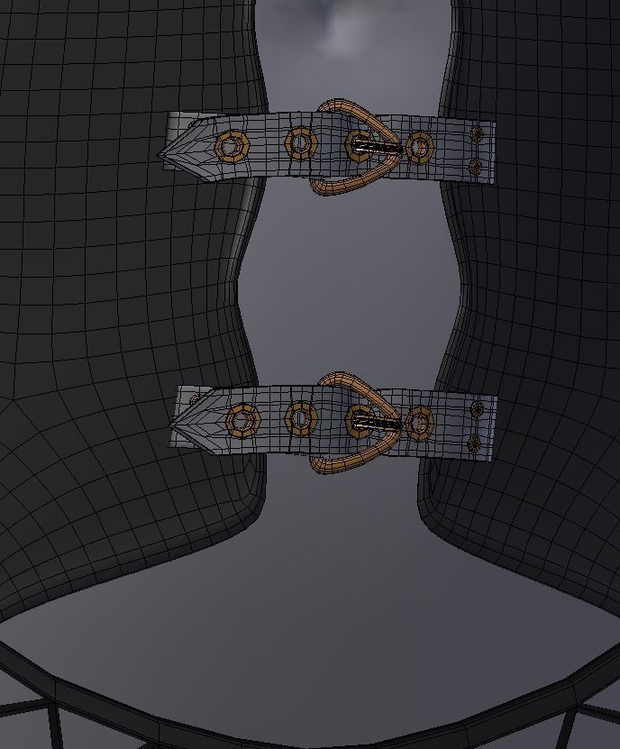 Fishnet Outfit 3D model rigged | CGTrader