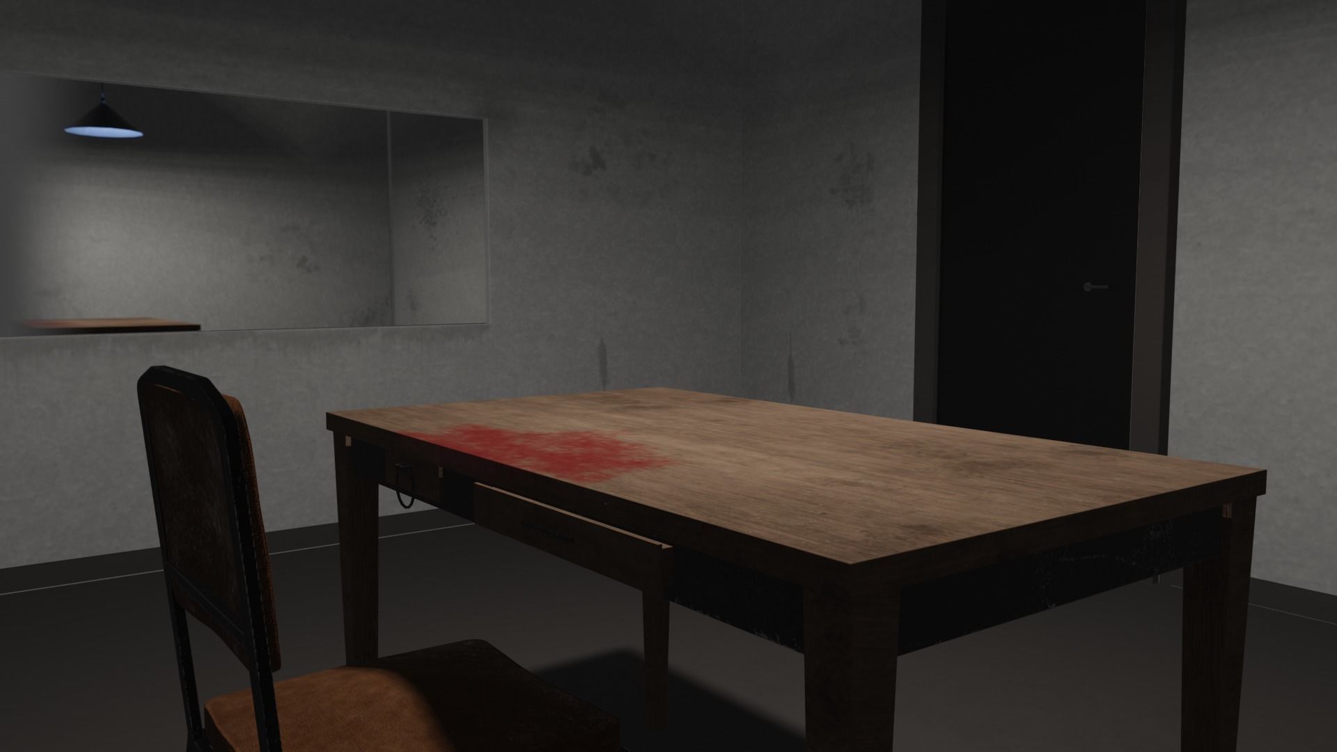 3D model Interrogation Desk and Chair VR / AR / low-poly | CGTrader