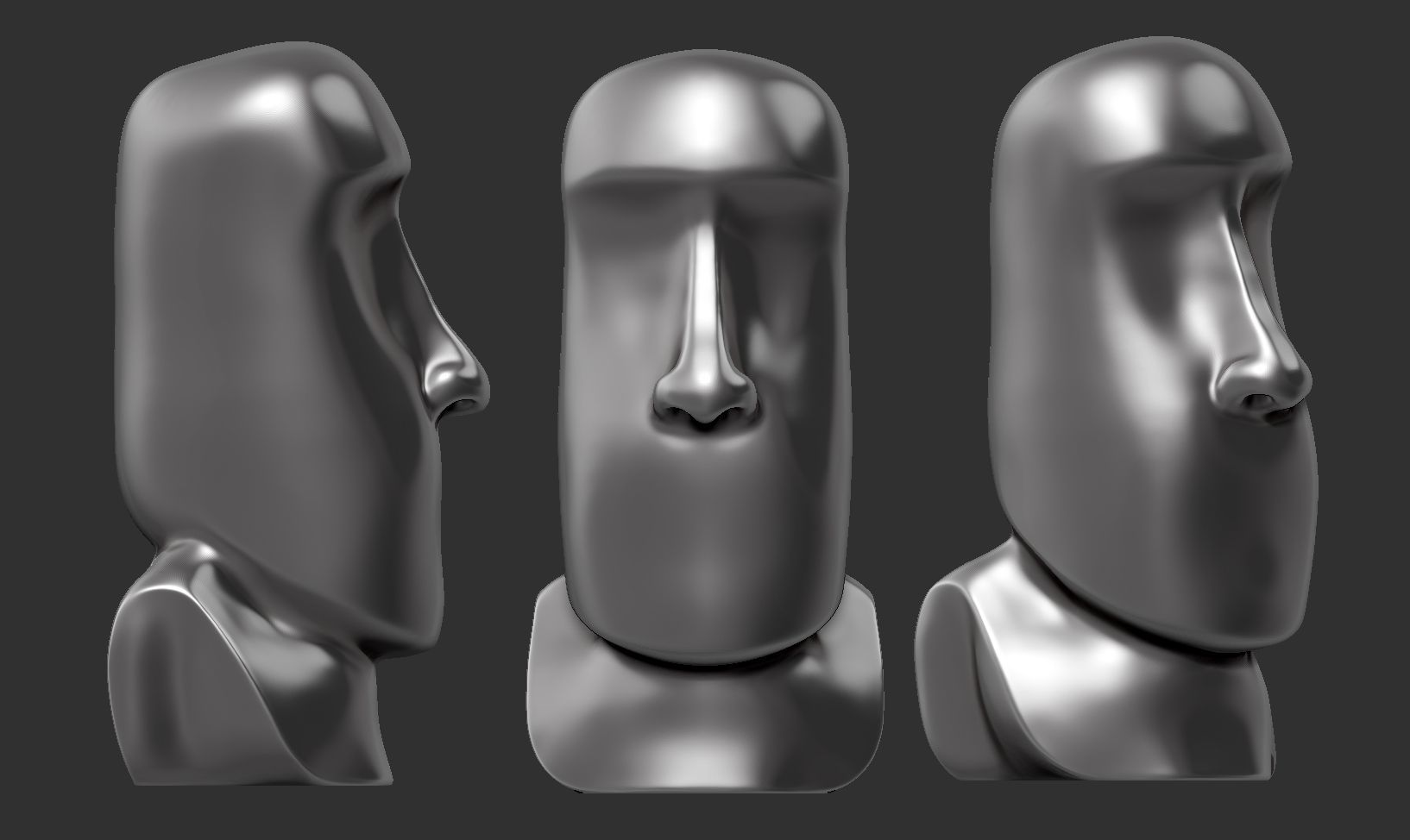 Modern Moai Sculpture 3D model 3D printable | CGTrader