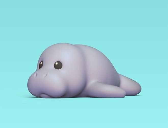 Manatee 3D model 3D printable | CGTrader