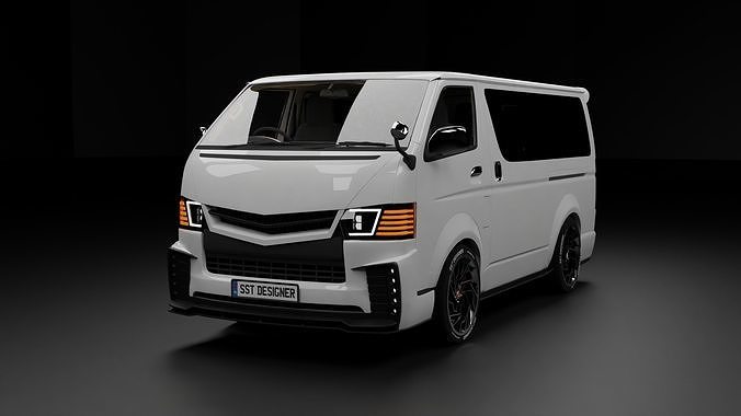 TOYOTA Hiace KDH Van 3D model rigged | CGTrader
