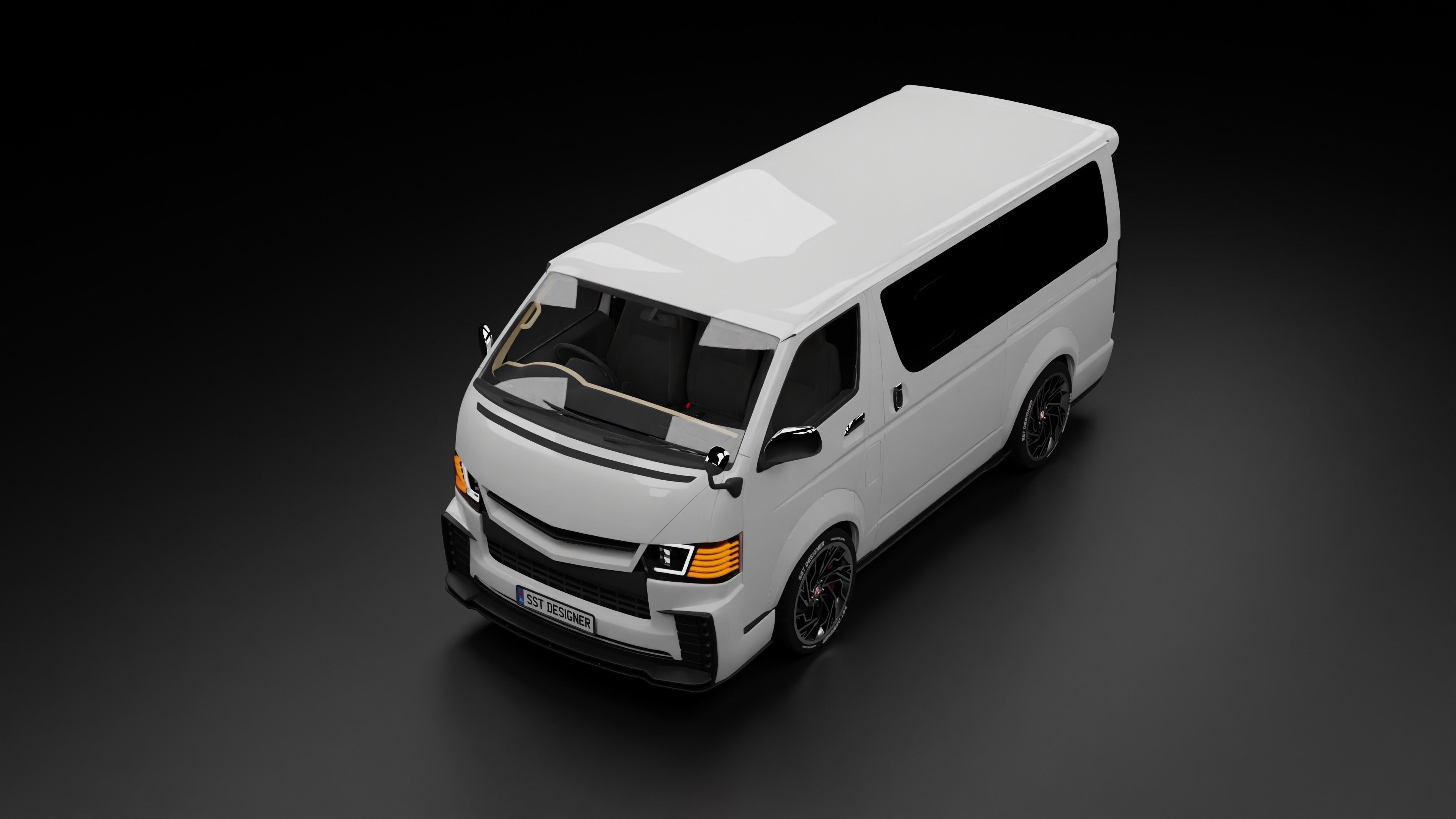 TOYOTA Hiace KDH Van 3D model rigged | CGTrader