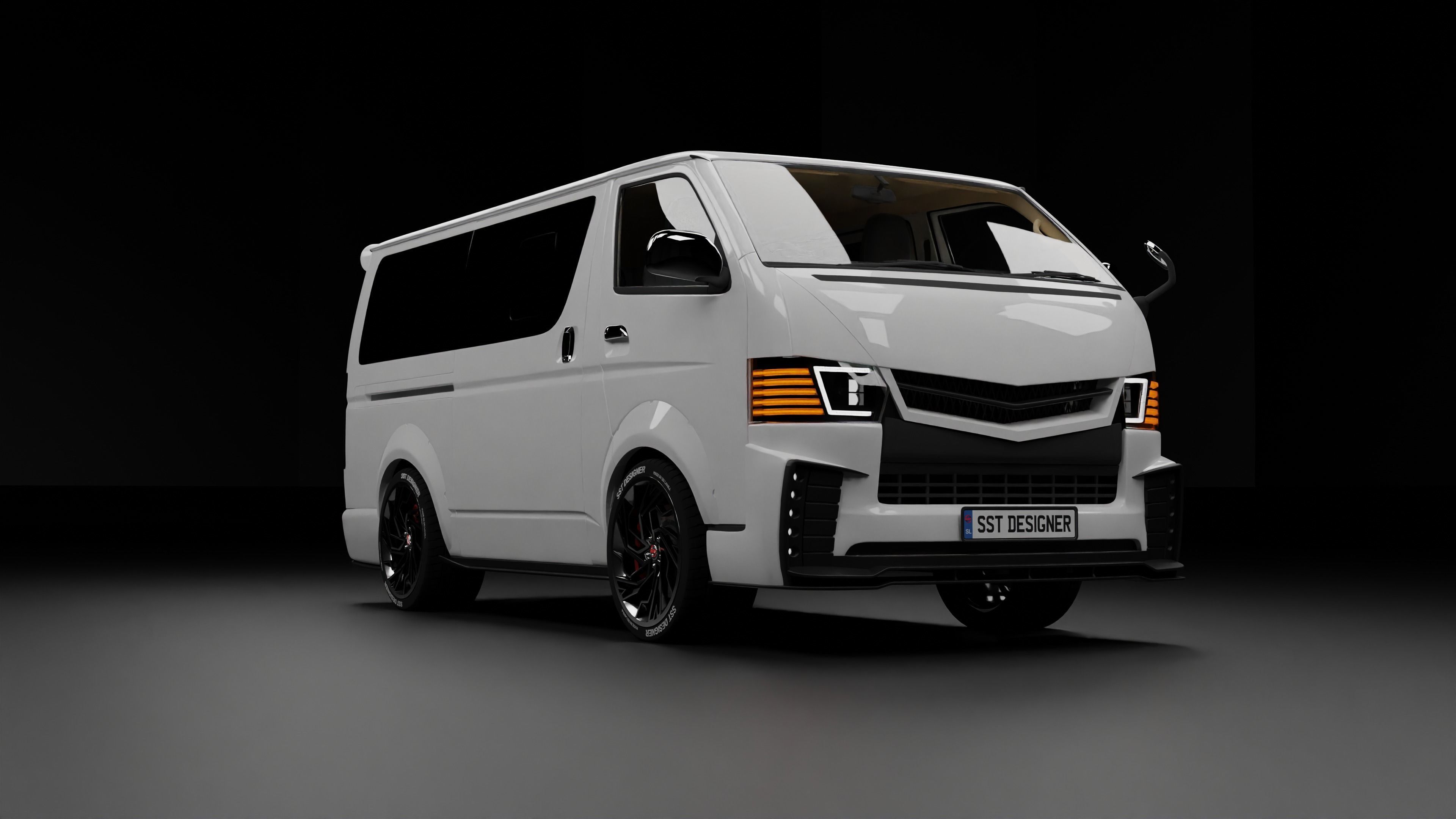 TOYOTA Hiace KDH Van 3D model rigged | CGTrader