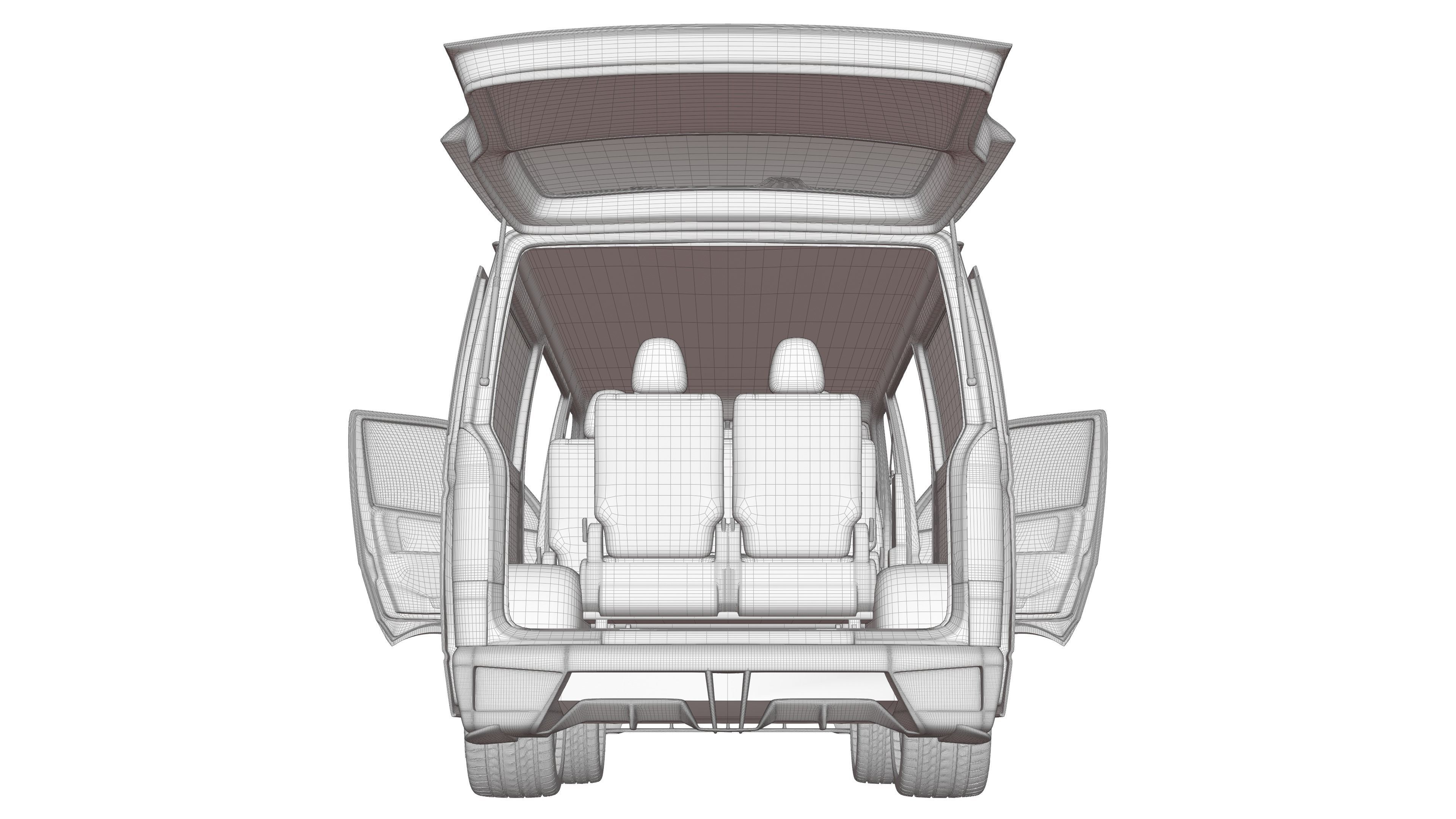 TOYOTA Hiace KDH Van 3D model rigged | CGTrader