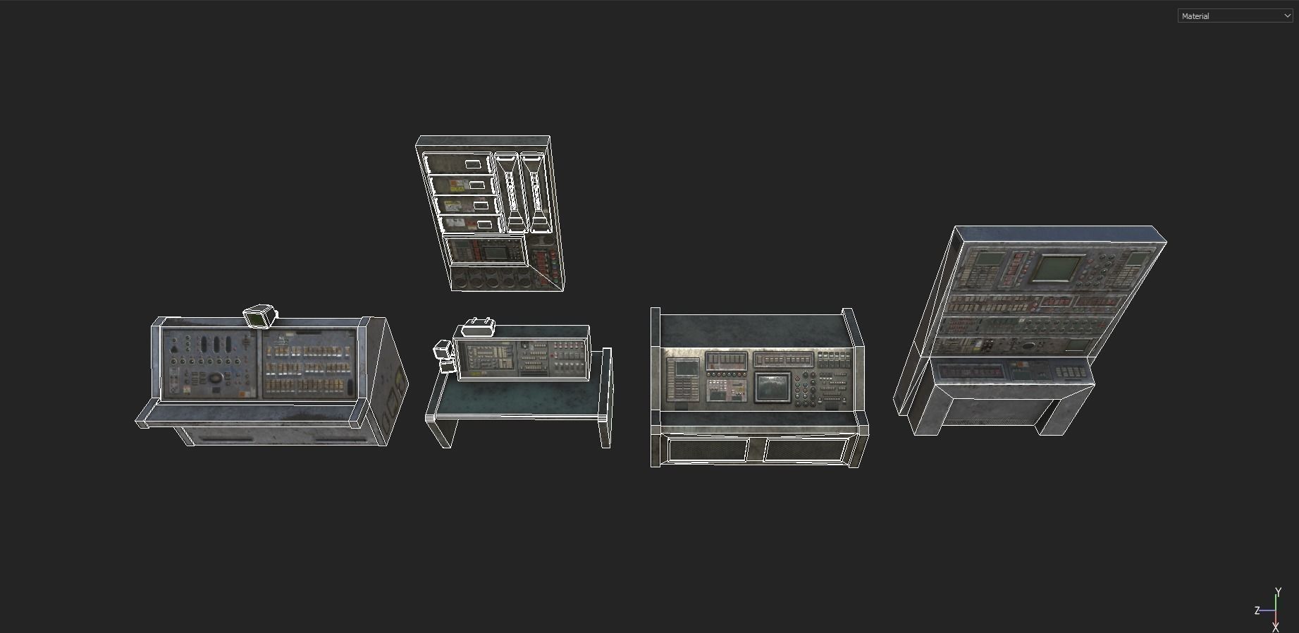 3D model Control Panels pack 1 VR / AR / low-poly | CGTrader