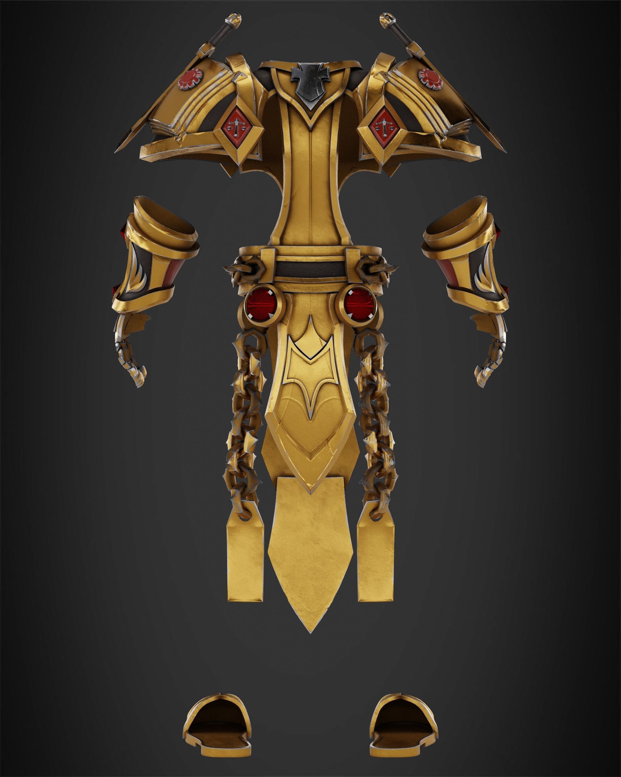 World of Warcraft Paladin Judgment Armor for Cosplay 3D model 3D ...