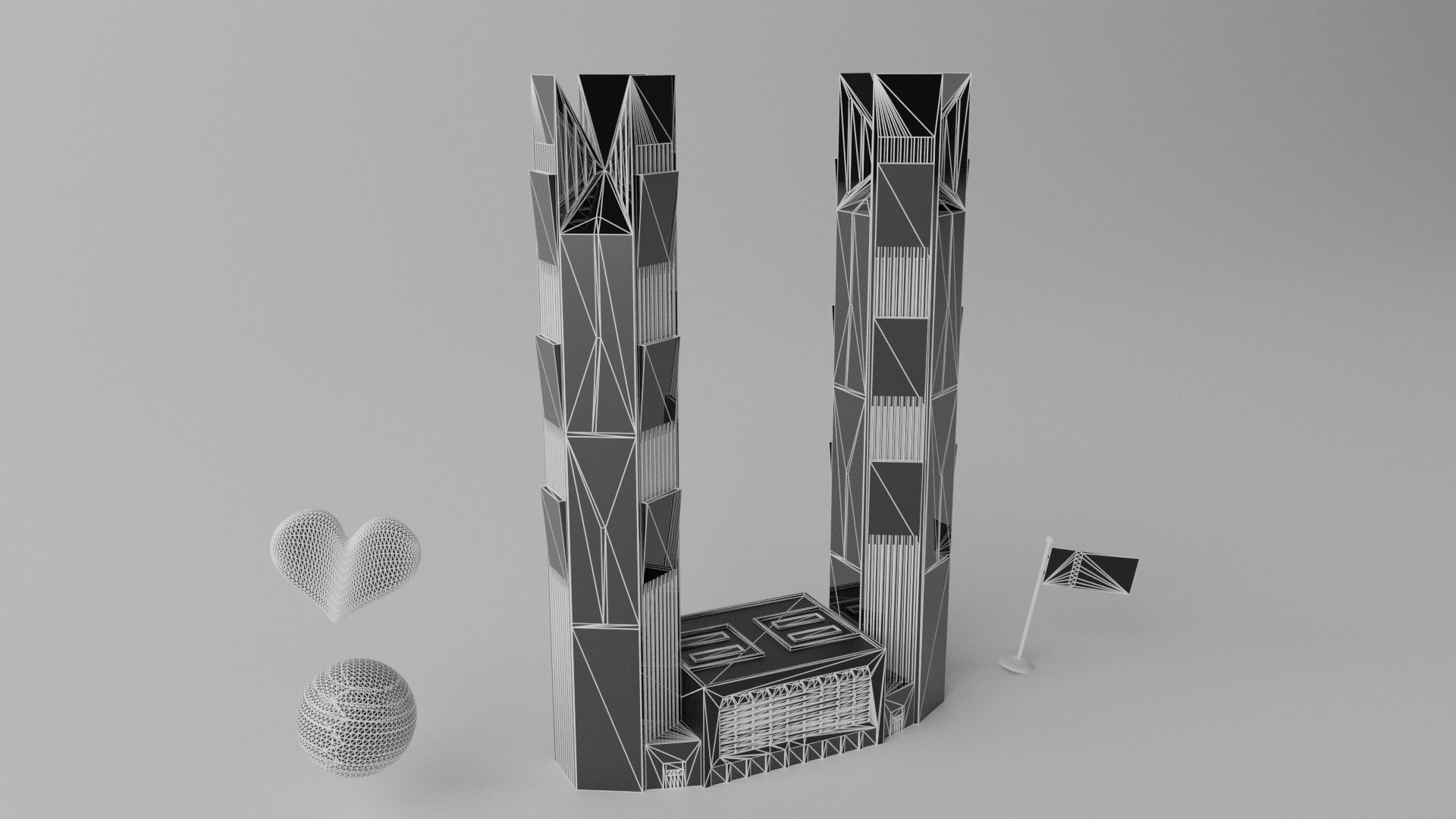 3D model Palm Towers Qatar Doha Landmark VR / AR / low-poly | CGTrader