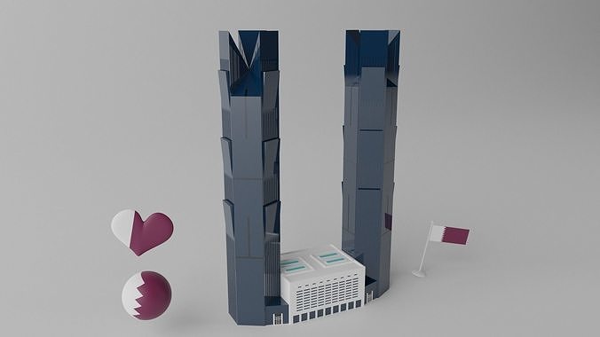 3D model Palm Towers Qatar Doha Landmark VR / AR / low-poly | CGTrader