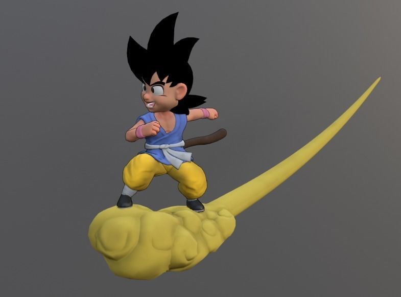 Goku GT Free Rig free 3D model rigged | CGTrader