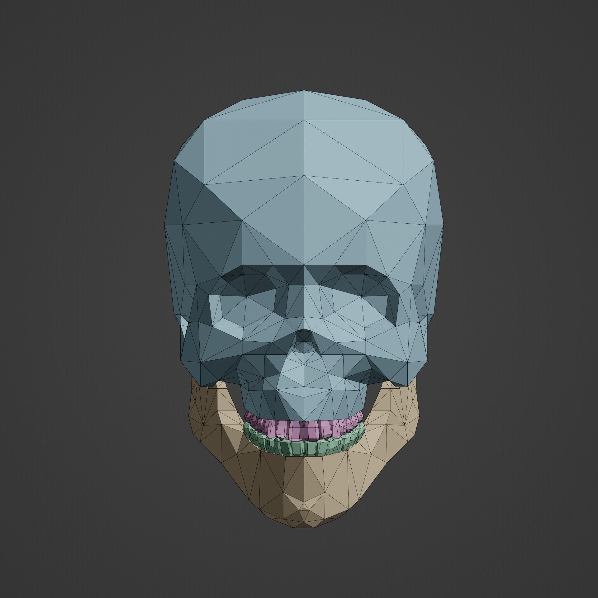 3D model Low Poly Human Skull VR / AR / low-poly | CGTrader