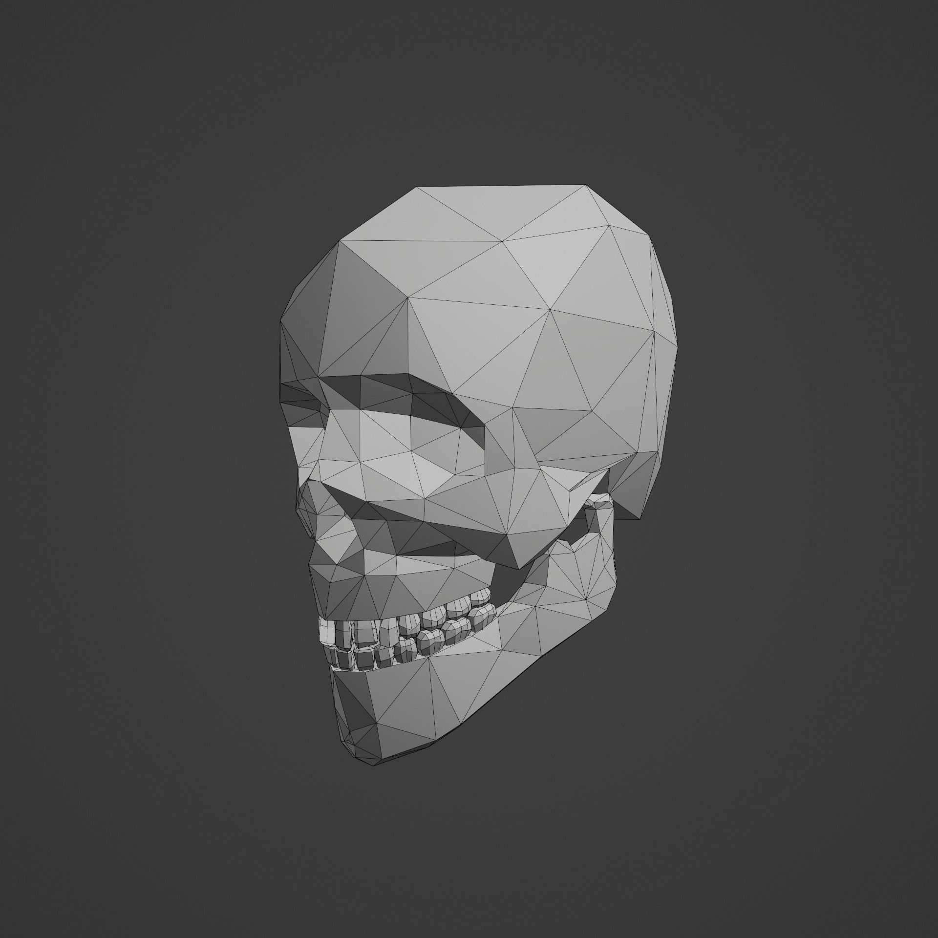 3D model Low Poly Human Skull VR / AR / low-poly | CGTrader