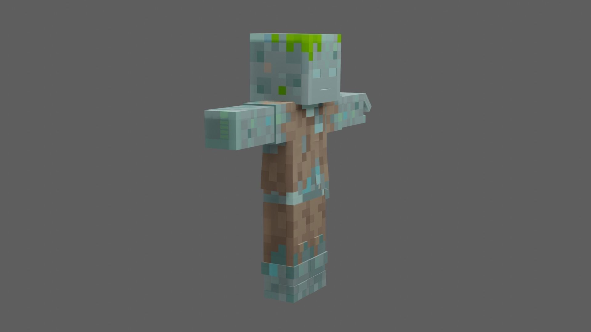 3D model Minecraft Drowned VR / AR / low-poly | CGTrader