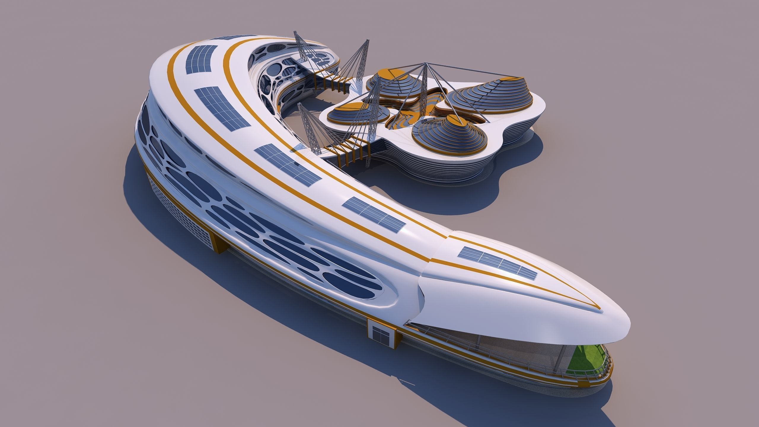 0144 - Organic Building 3D model | CGTrader