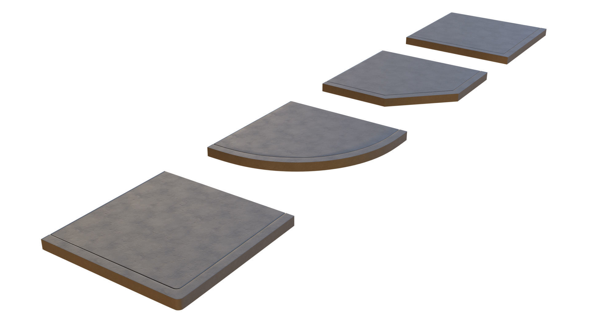3D model Modular Sidewalks Setbuild Pack VR / AR / low-poly | CGTrader