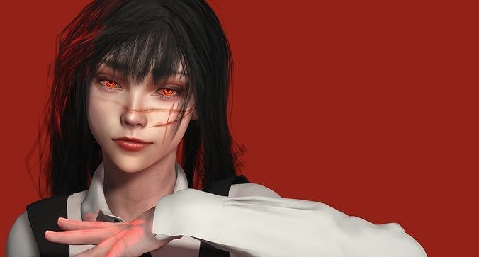 Asa Mitaka 3D model rigged | CGTrader