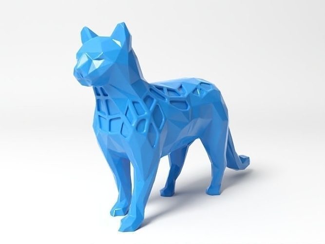 Polygon Cat 3D model 3D printable | CGTrader
