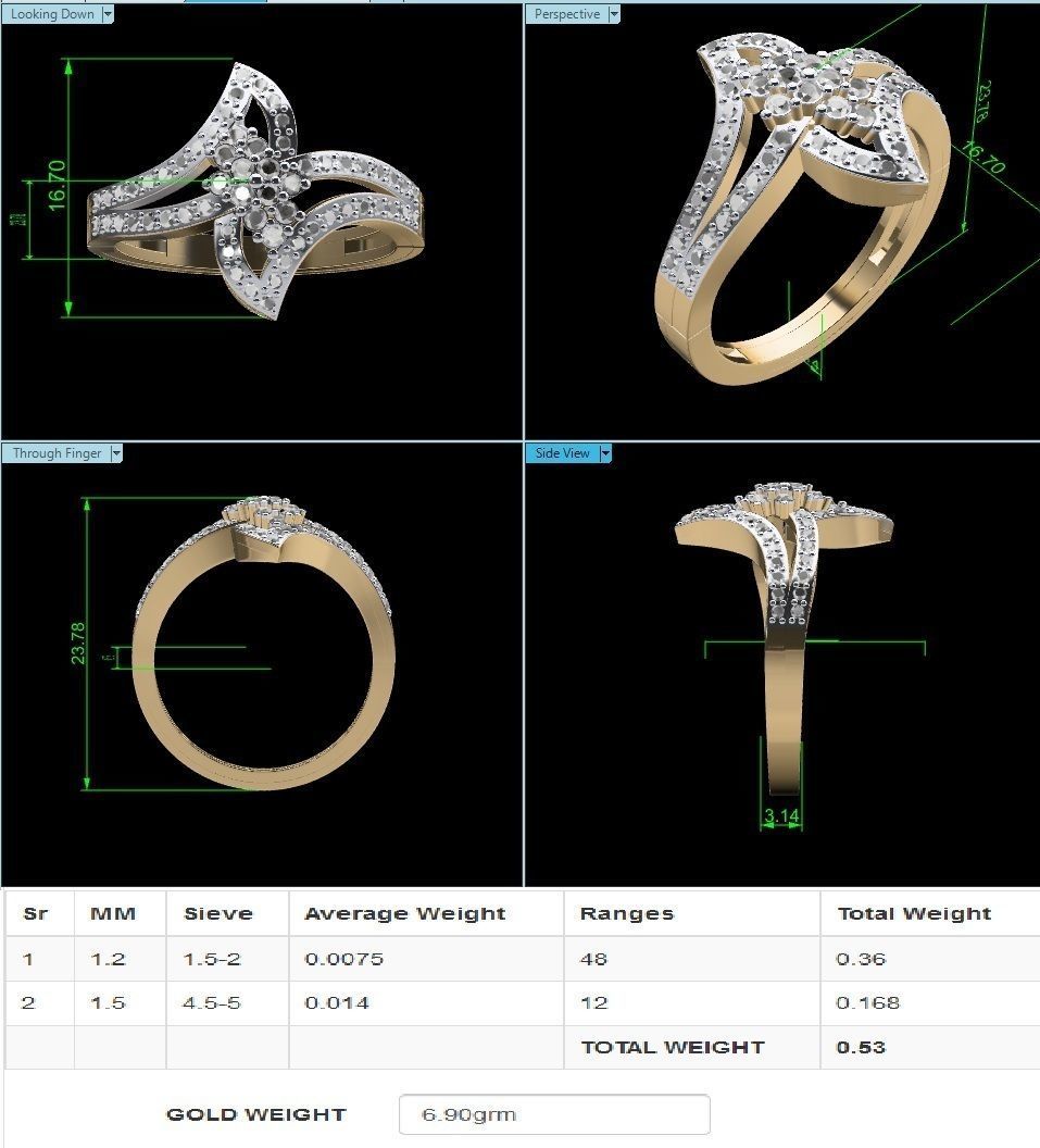 Women Rings STL OBJ FBX Renders Details 3D model 3D printable | CGTrader