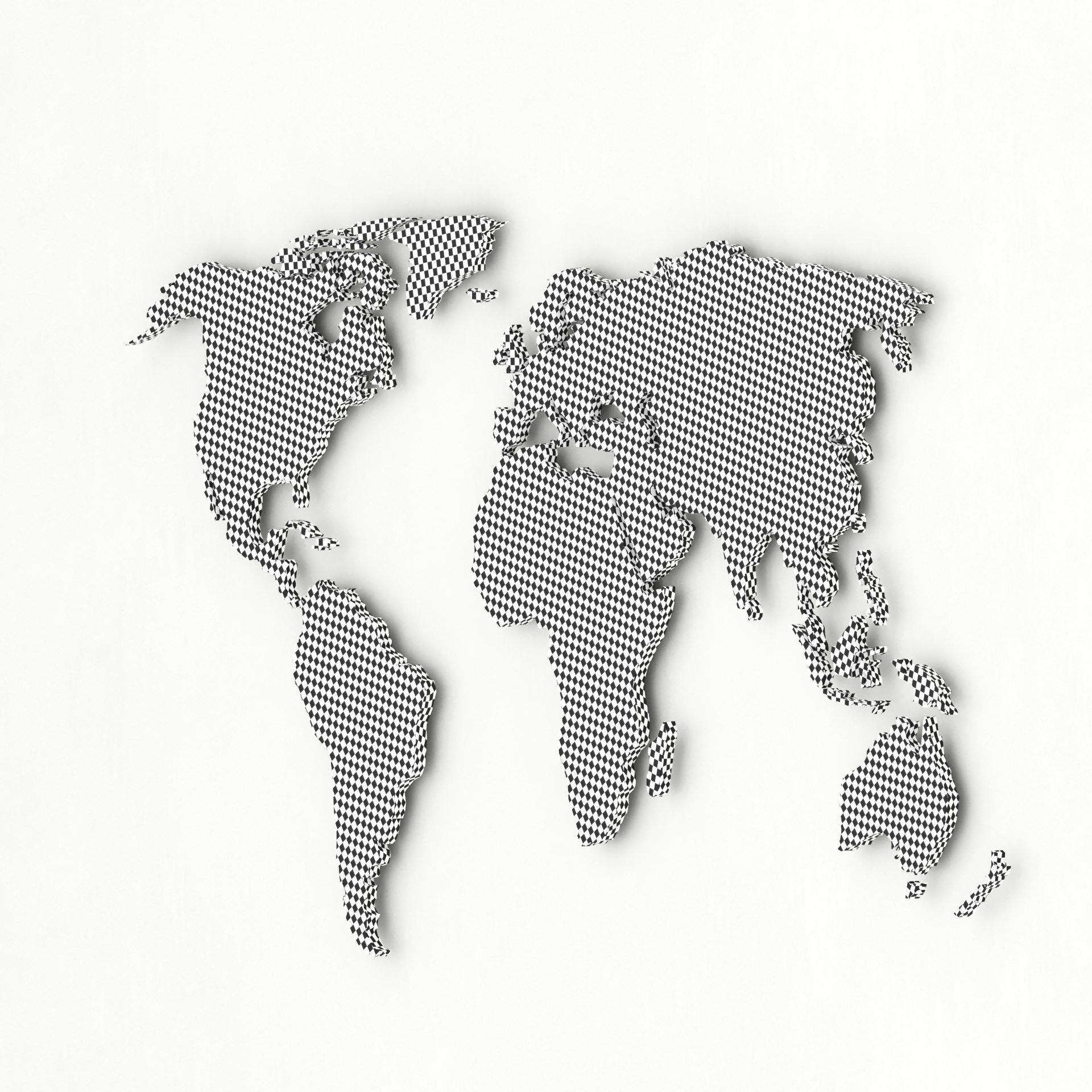 3D model of world map wall decoration with light 3D model | CGTrader