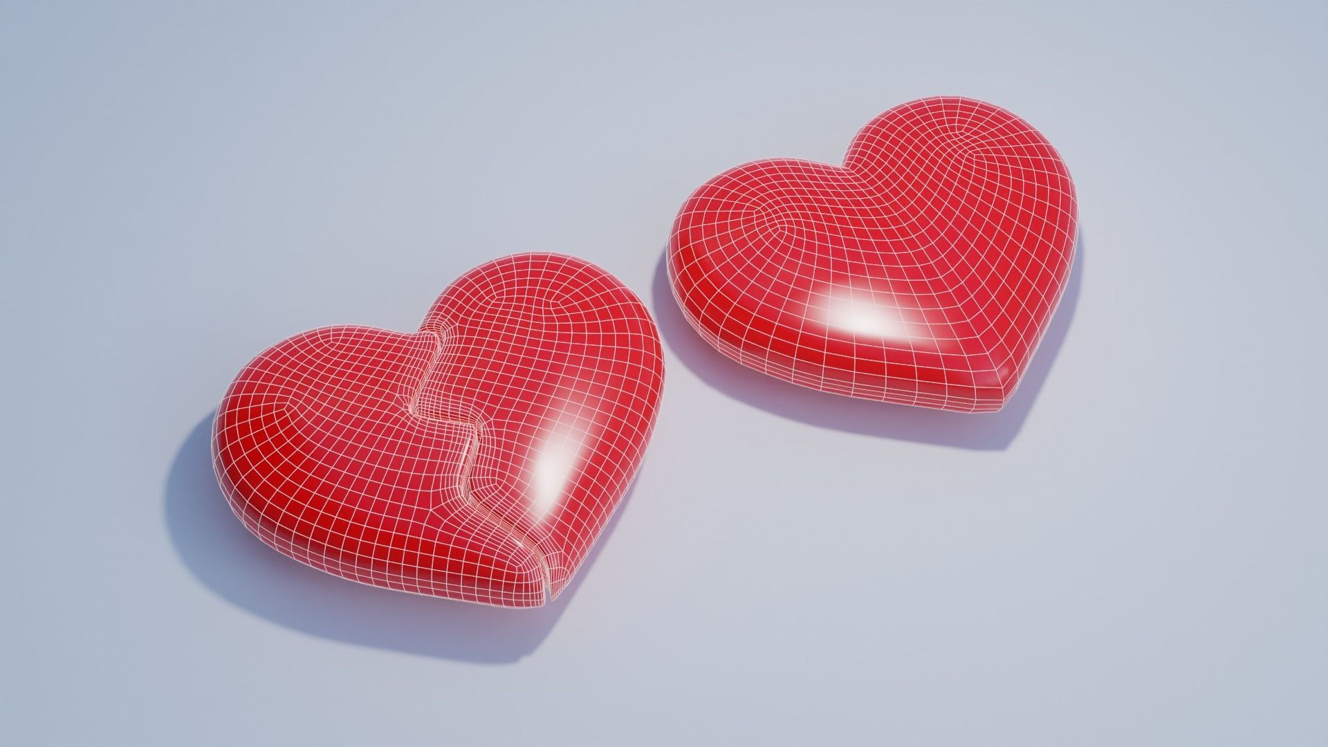 3D model Cartoon Hearts VR / AR / low-poly | CGTrader