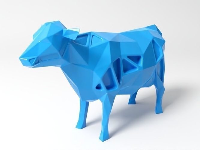 Polygon Cow 3D model 3D printable | CGTrader