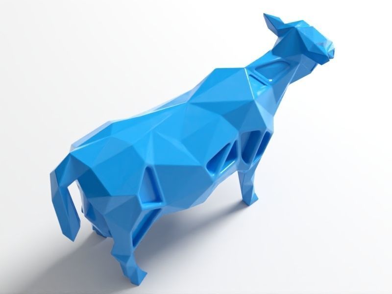 Polygon Cow 3D model 3D printable | CGTrader