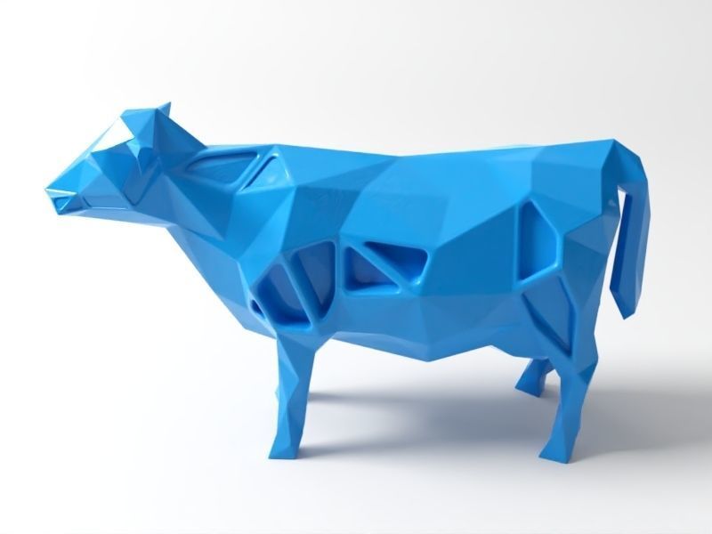 Polygon Cow 3D model 3D printable | CGTrader