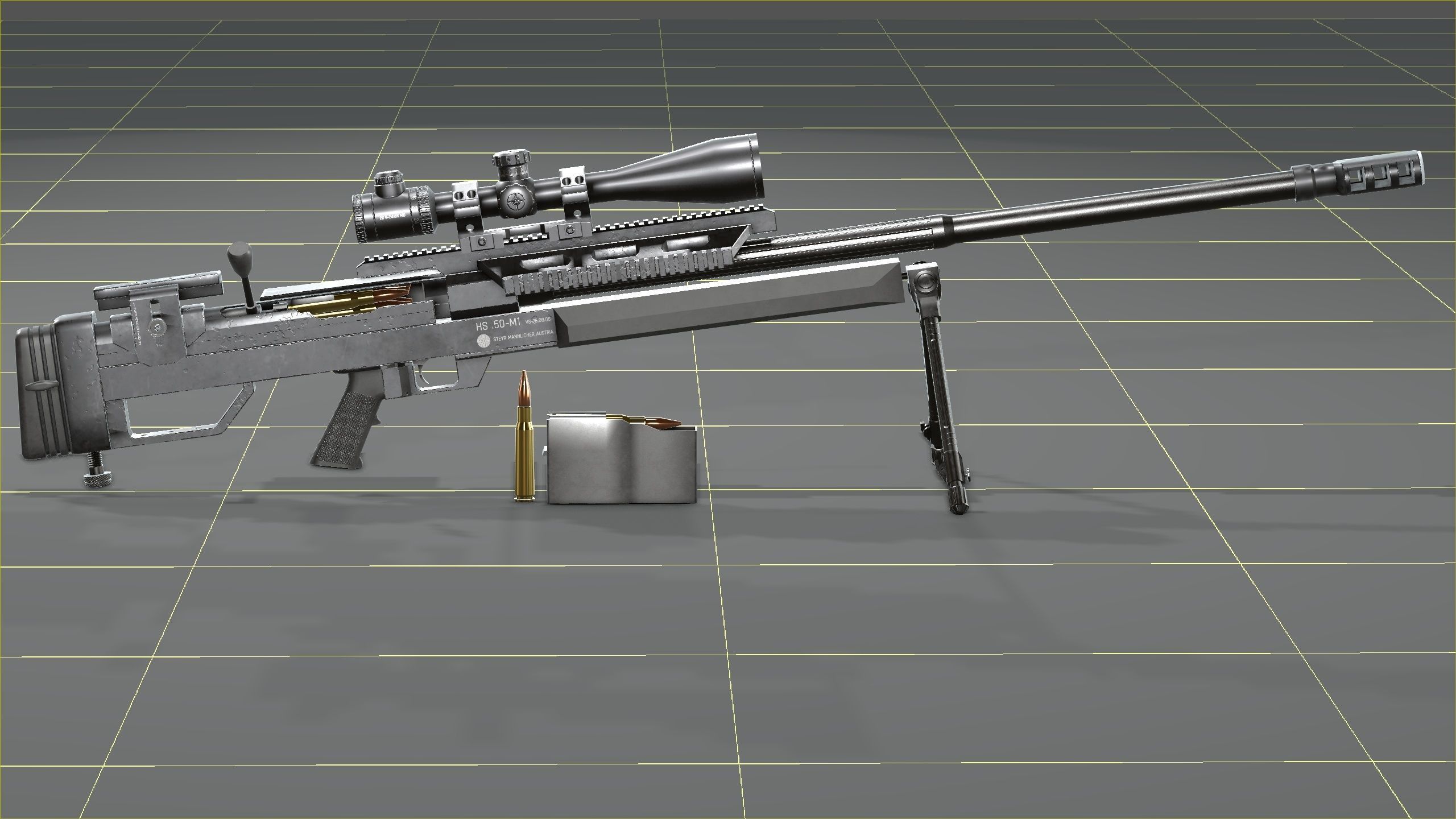 3D model Steyr HS 50 M1 - The ultimate long range hitter VR / AR / low ...
