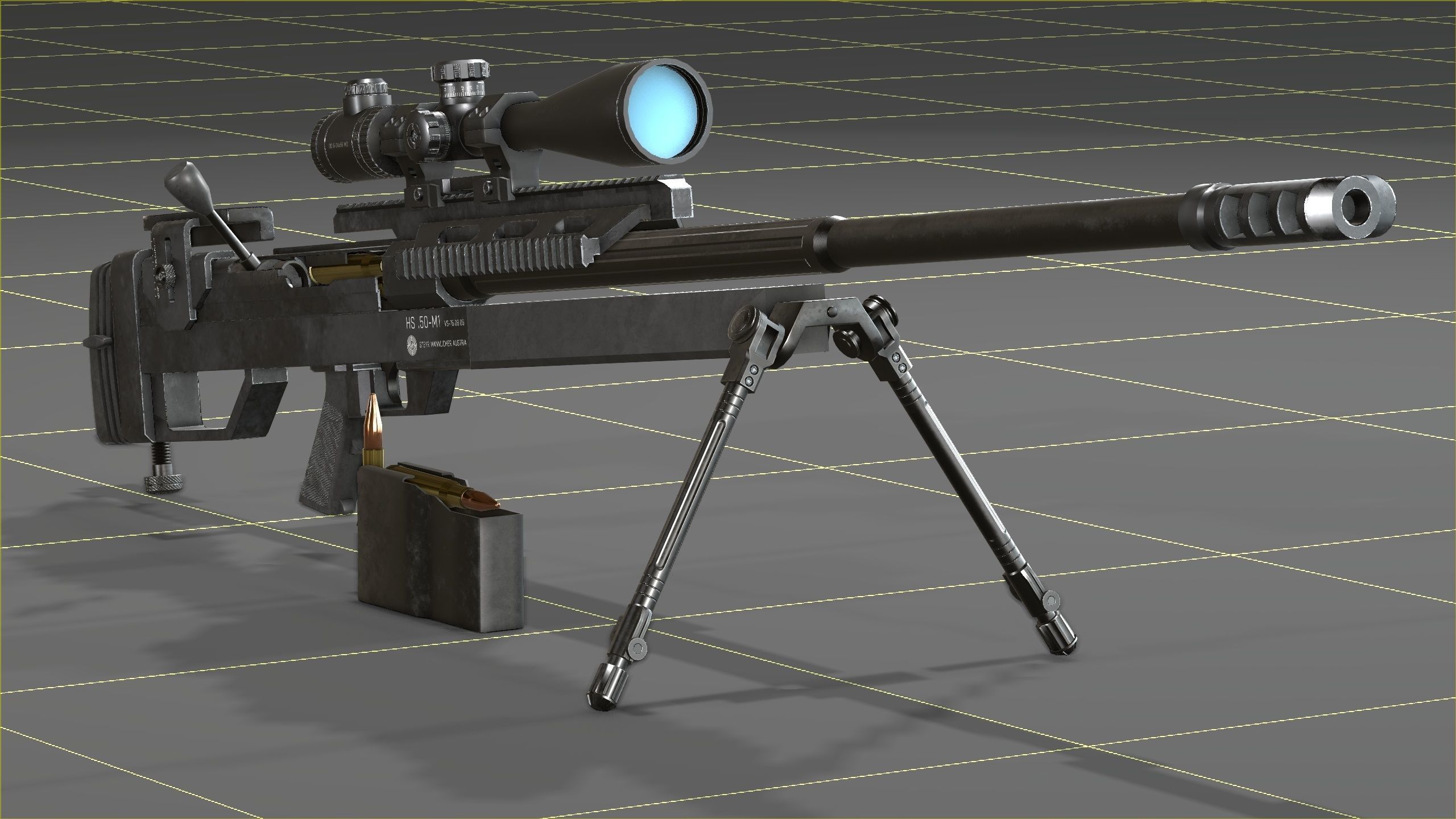 3D model Steyr HS 50 M1 - The ultimate long range hitter VR / AR / low ...