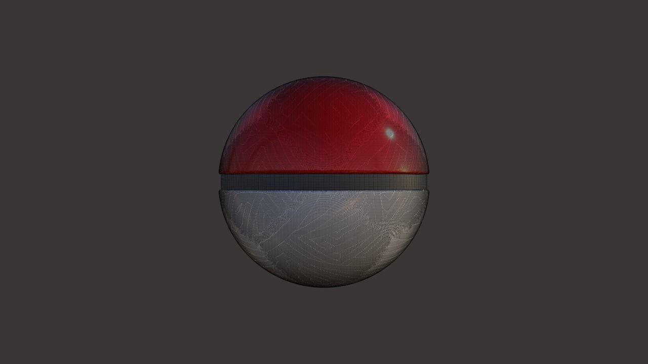 3D model Pokeball Red 3D model 3D printable | CGTrader