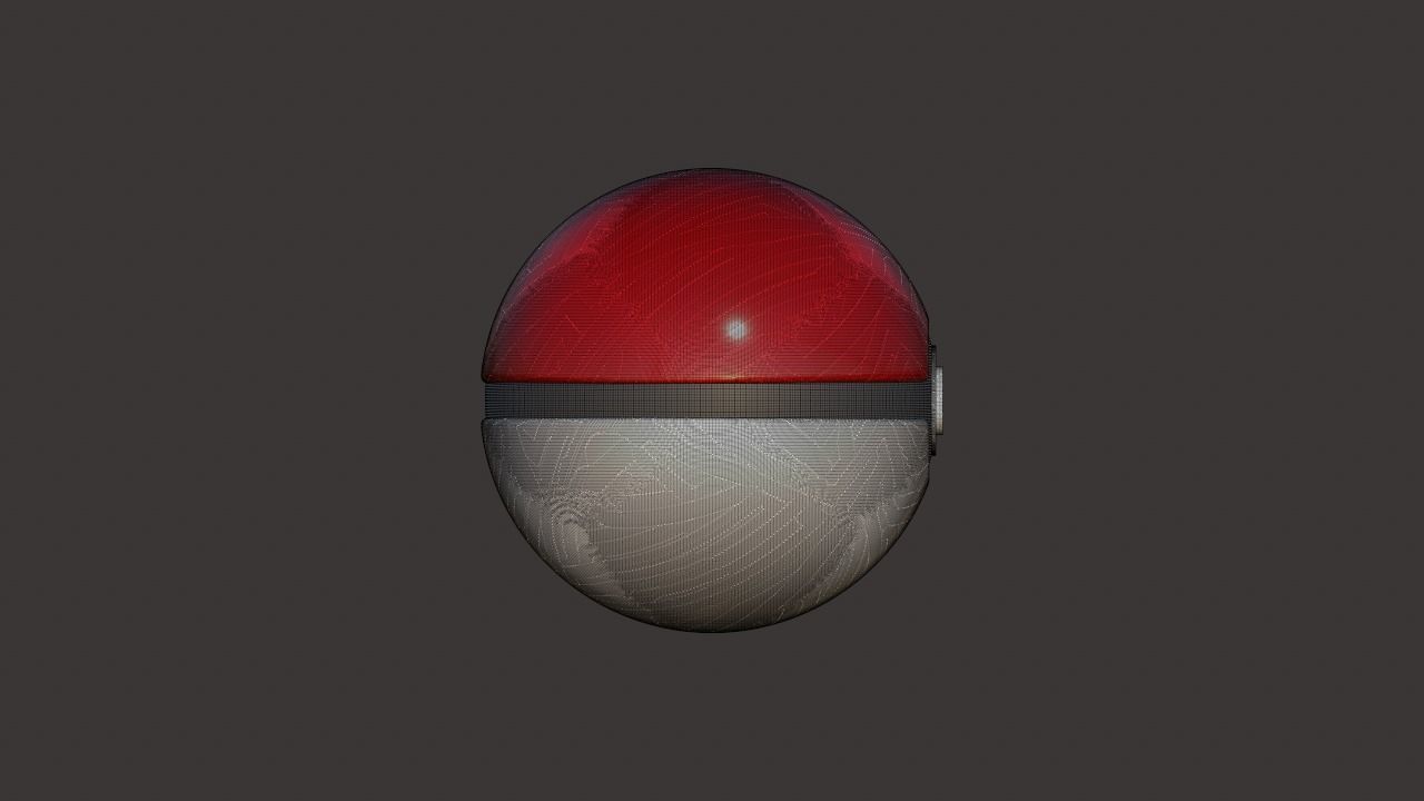 3D model Pokeball Red 3D model 3D printable | CGTrader