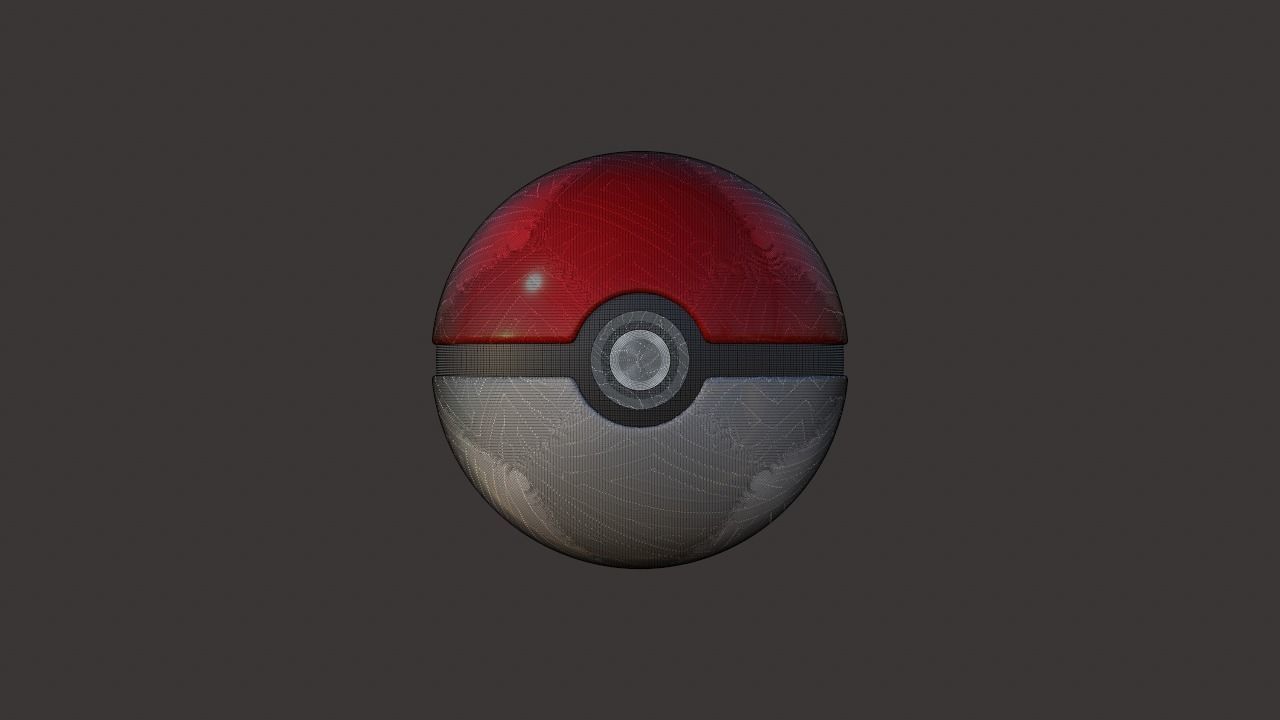 3D model Pokeball Red 3D model 3D printable | CGTrader