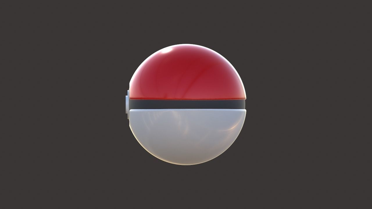 3D model Pokeball Red 3D model 3D printable | CGTrader