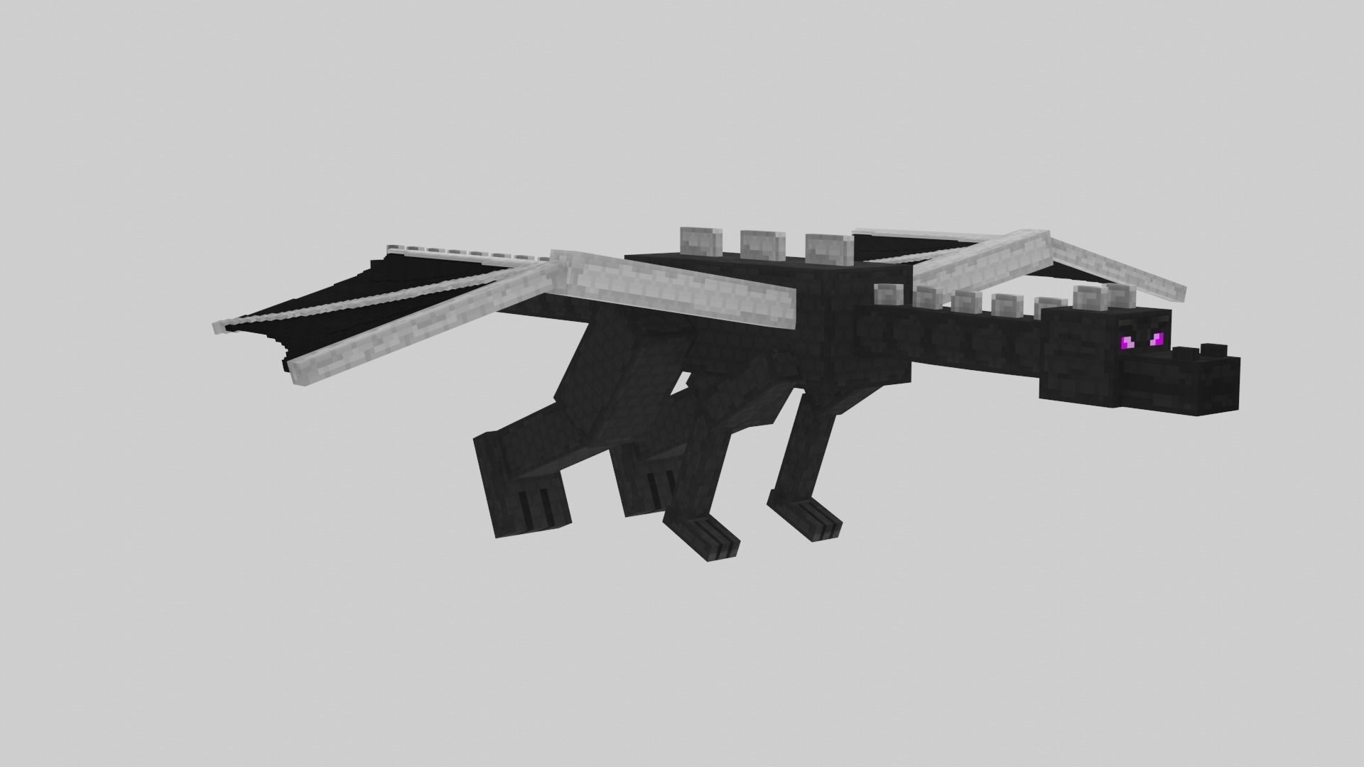 3D model Minecraft Ender Dragon Rigged VR / AR / low-poly | CGTrader