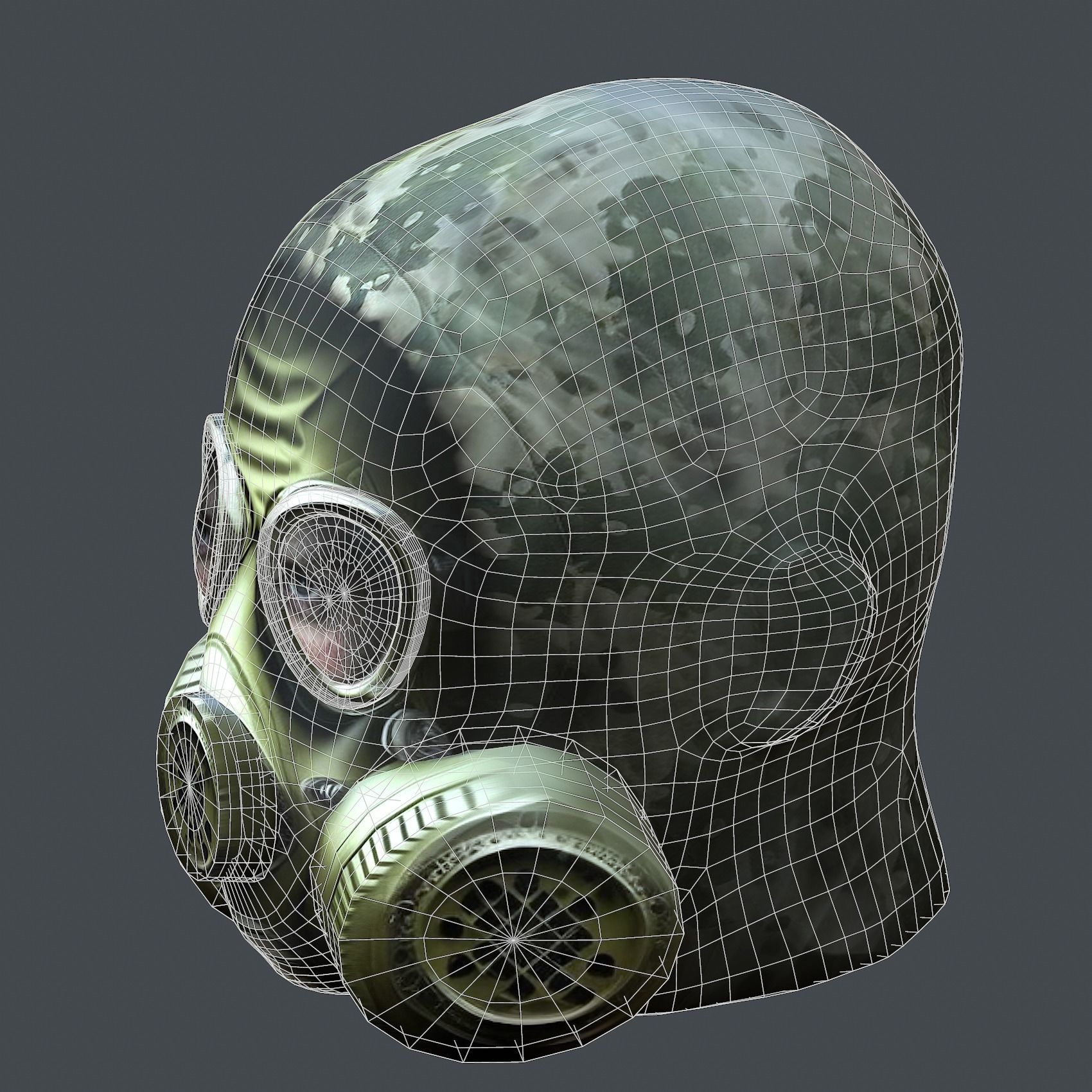 3D model Gas mask helmet 3d model military combat Low-poly VR / AR ...