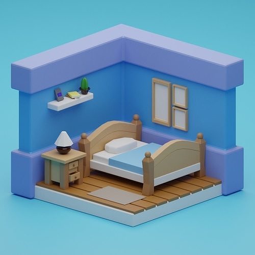 FREE ROOM WITH GOOD Design free VR / AR / low-poly 3D model | CGTrader