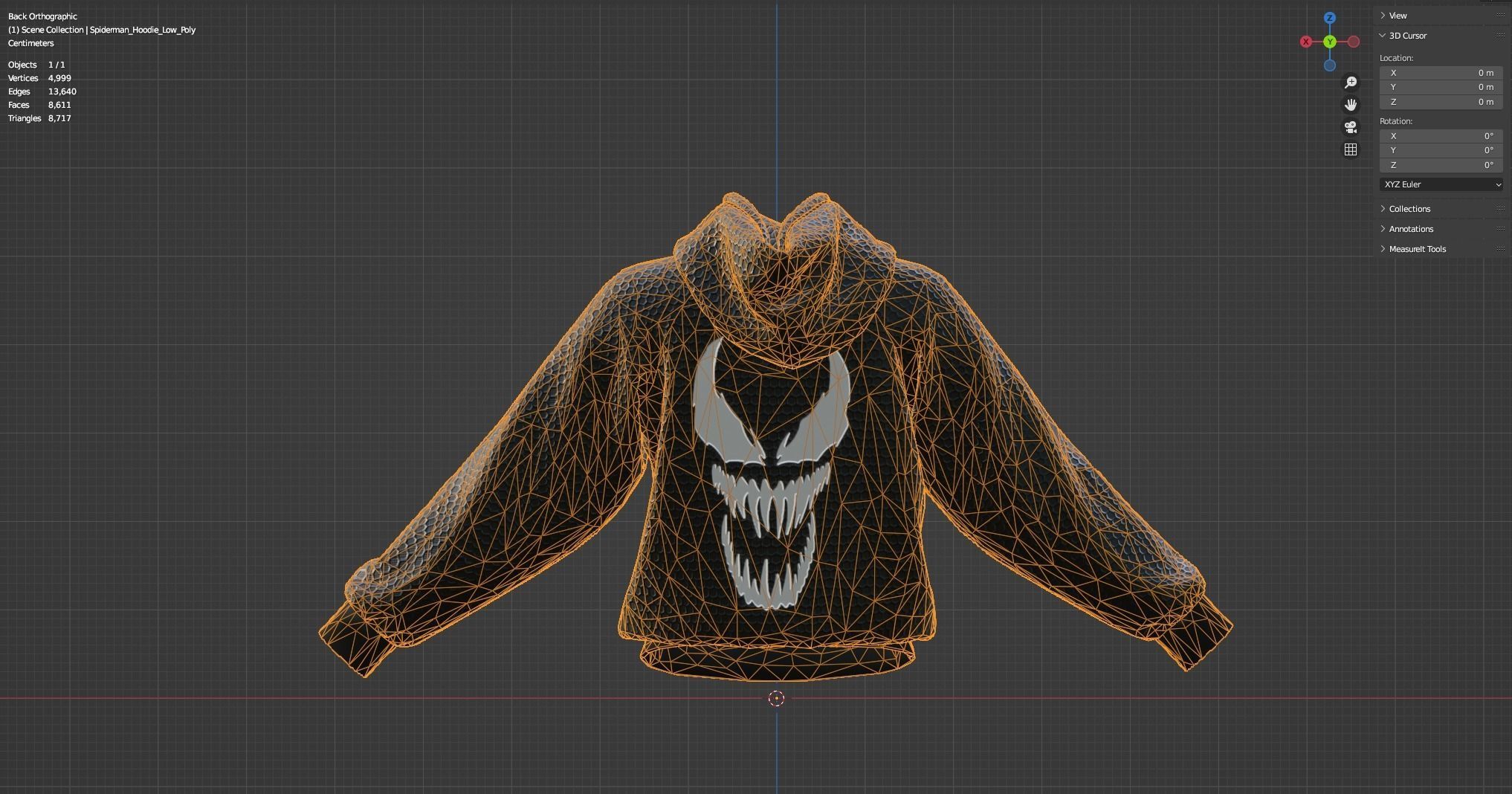 3D model Venom Hoodie VR / AR / low-poly | CGTrader