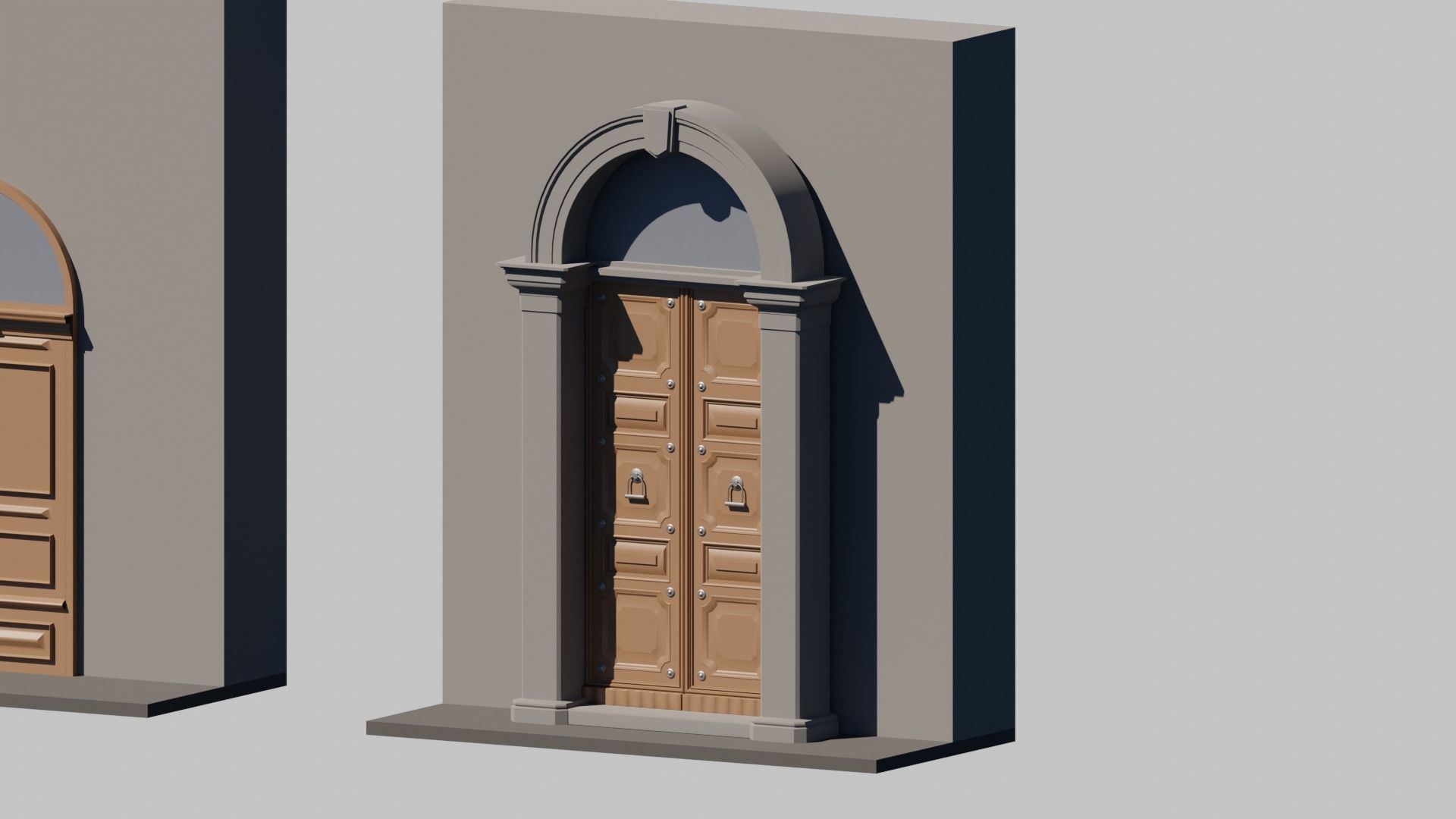 3D model 15 Exterior Doors Base Mesh Models VR / AR / low-poly | CGTrader