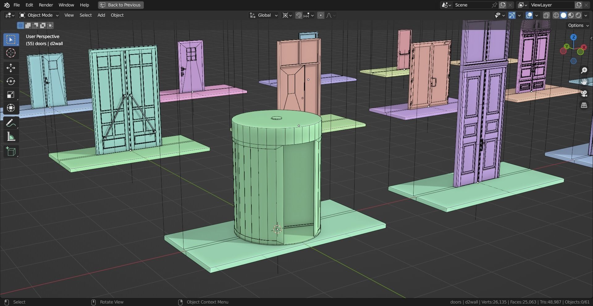 3D model 15 Exterior Doors Base Mesh Models VR / AR / low-poly | CGTrader