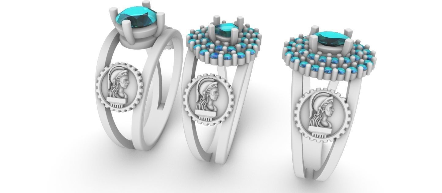 Graduate Class Ring - Civil Engineering - Engenharia Civil 3D model 3D ...