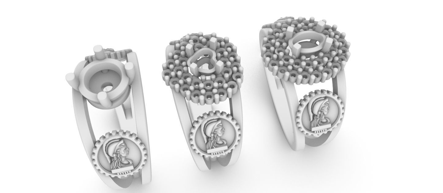 Graduate Class Ring - Civil Engineering - Engenharia Civil 3D model 3D ...