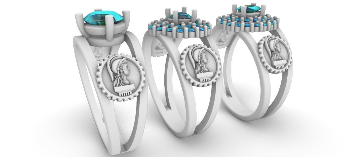 Graduate Class Ring - Civil Engineering - Engenharia Civil 3D model 3D ...