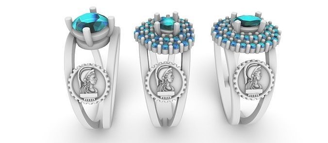 Graduate Class Ring - Civil Engineering - Engenharia Civil 3D model 3D ...