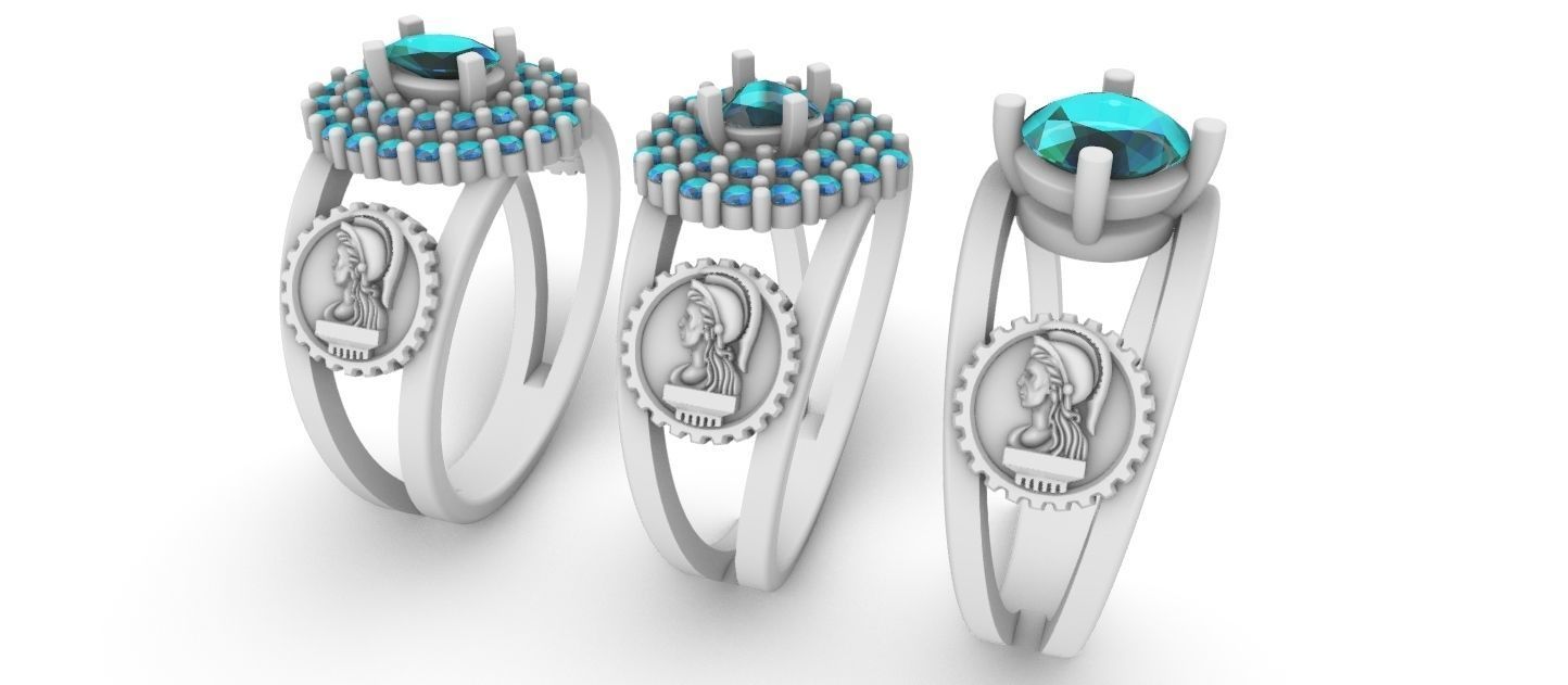 Graduate Class Ring - Civil Engineering - Engenharia Civil 3D model 3D ...