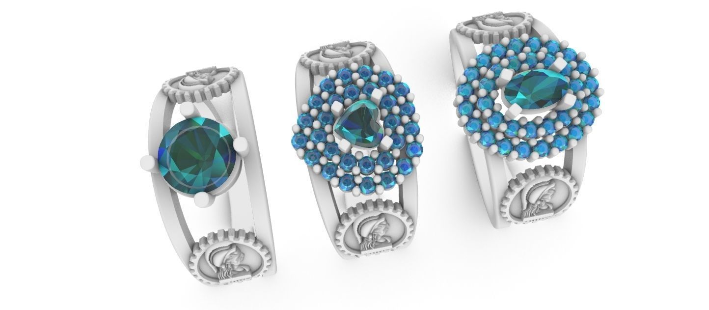 Graduate Class Ring - Civil Engineering - Engenharia Civil 3D model 3D ...